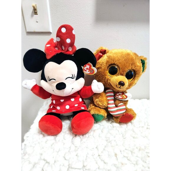 T Y | Toys | Two Ty Stuffies Minnie Mouse Bella Bear | Poshmark